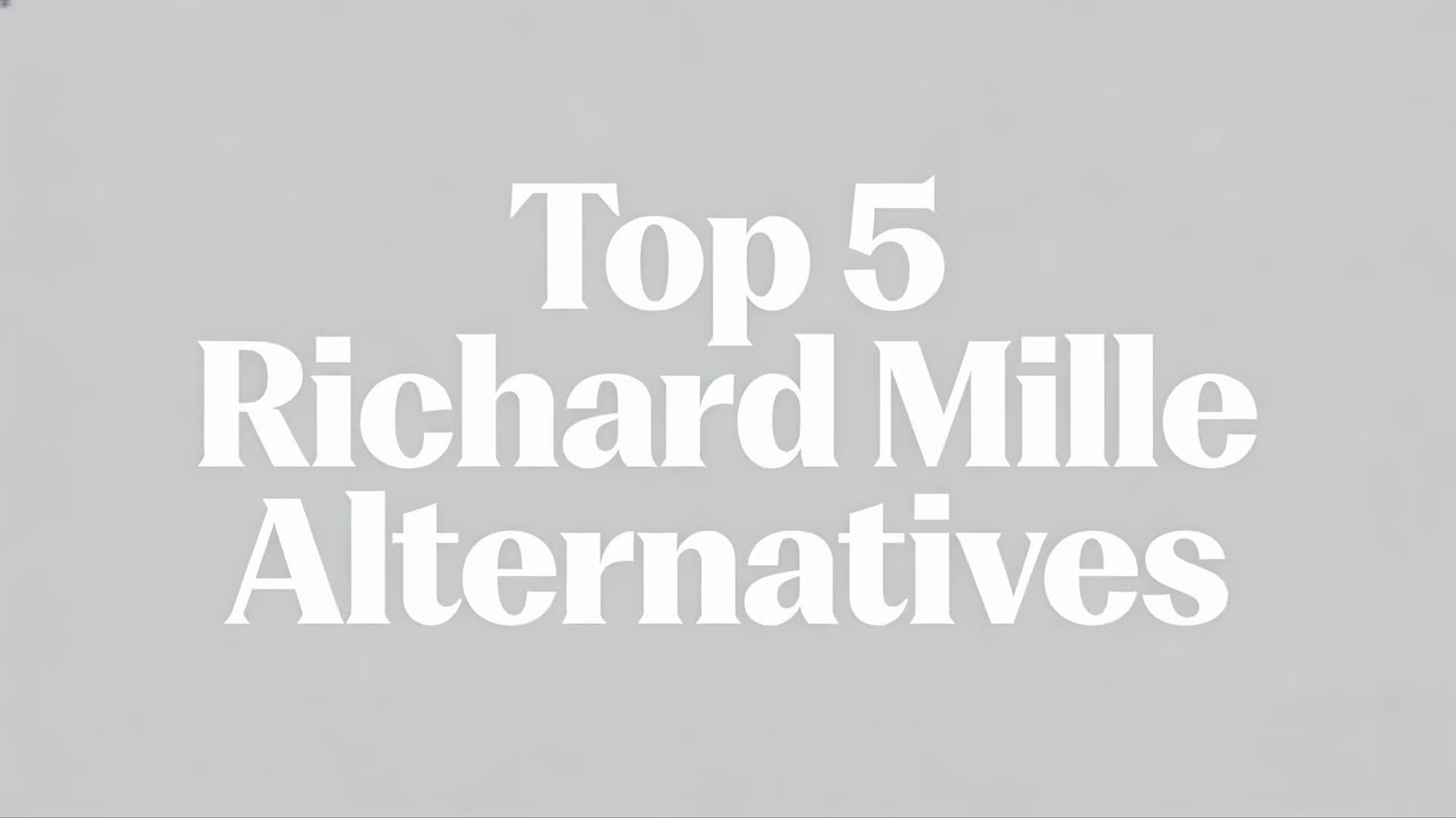 Top 5 Richard Mille Alternatives That Won’t Break the Bank – MINBER WATCH