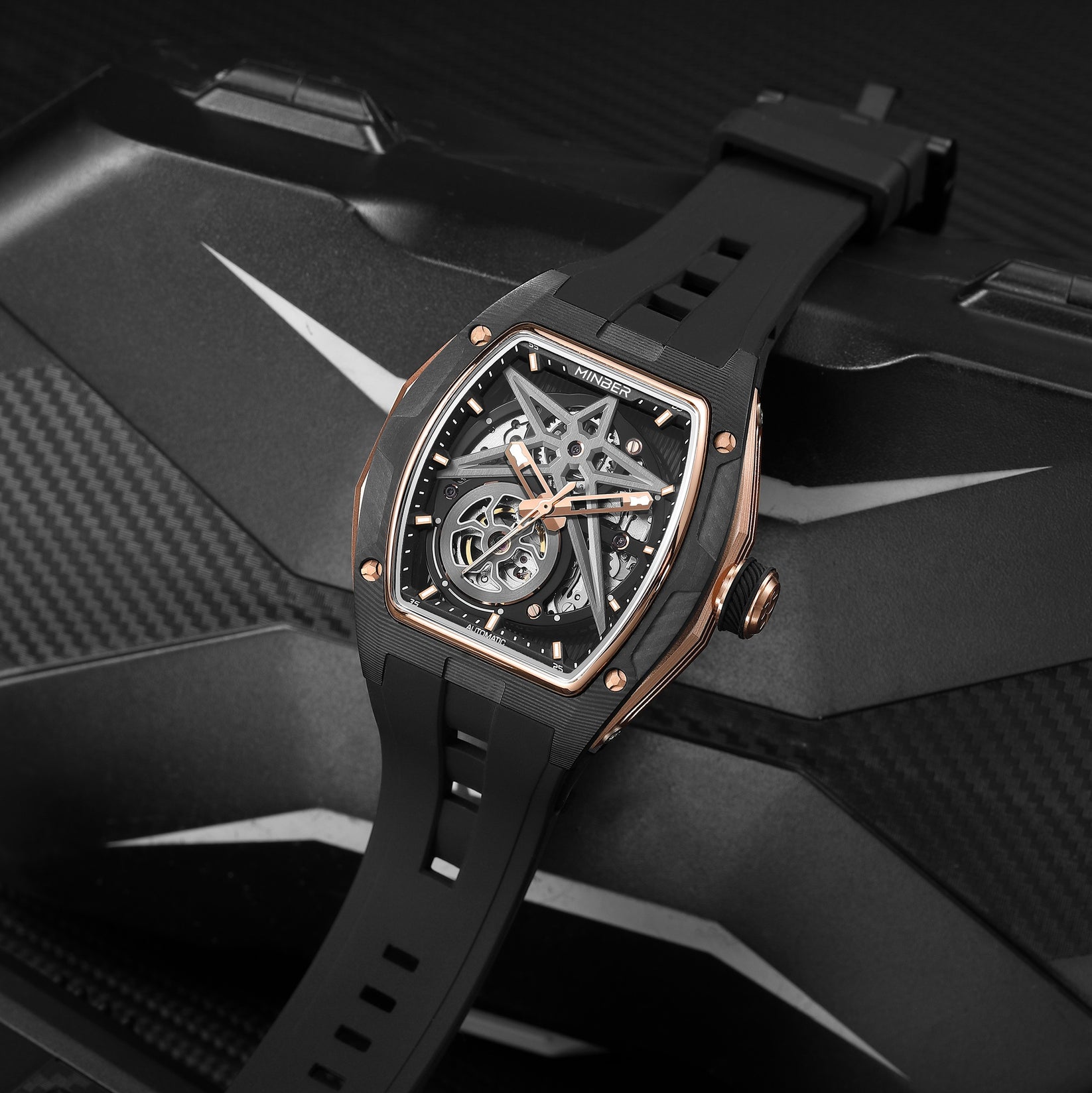 MINBER Automatic Skeleton Watch - 9108 – MINBER WATCH