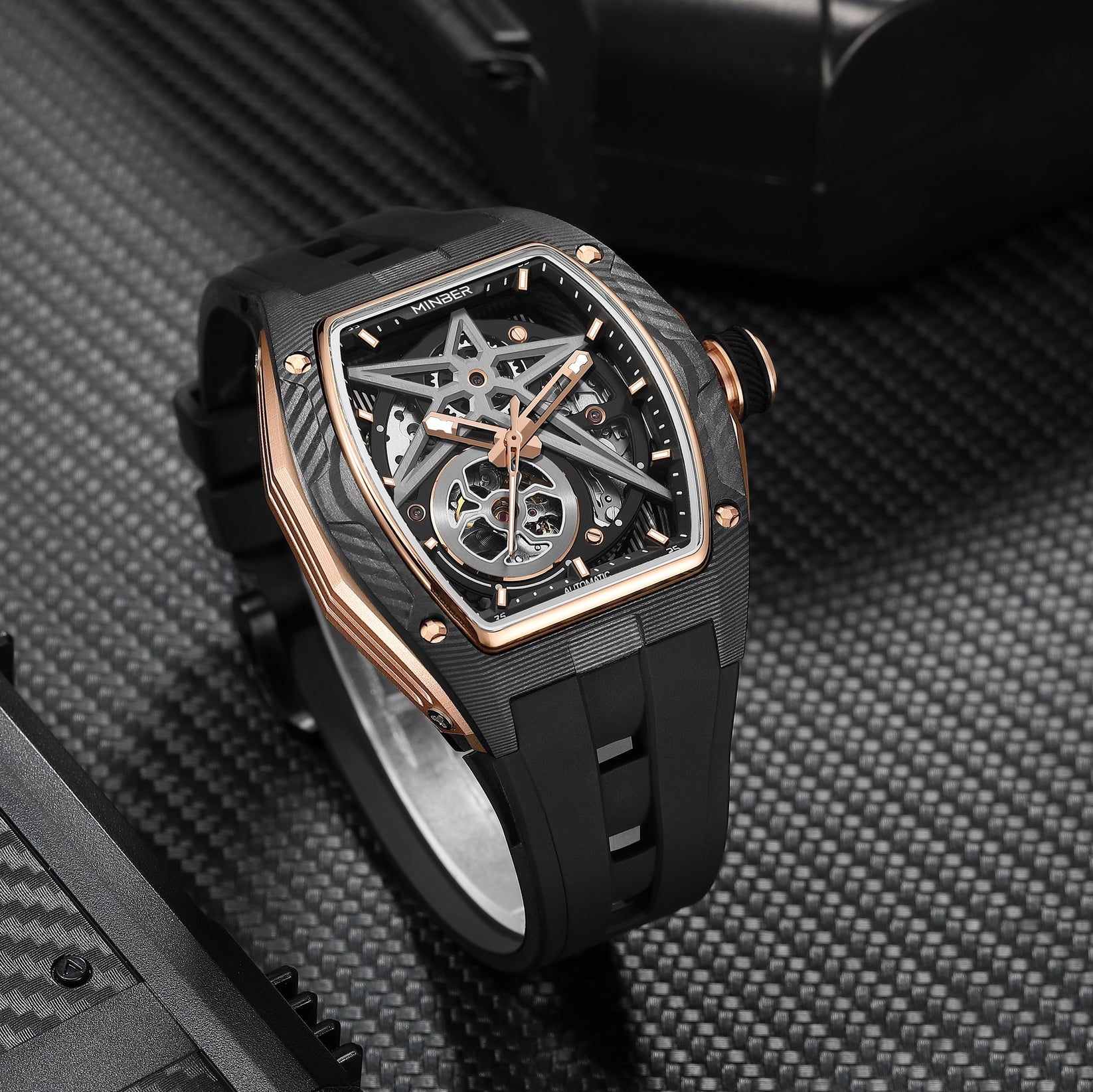 MINBER Automatic Skeleton Watch - 9108 – MINBER WATCH