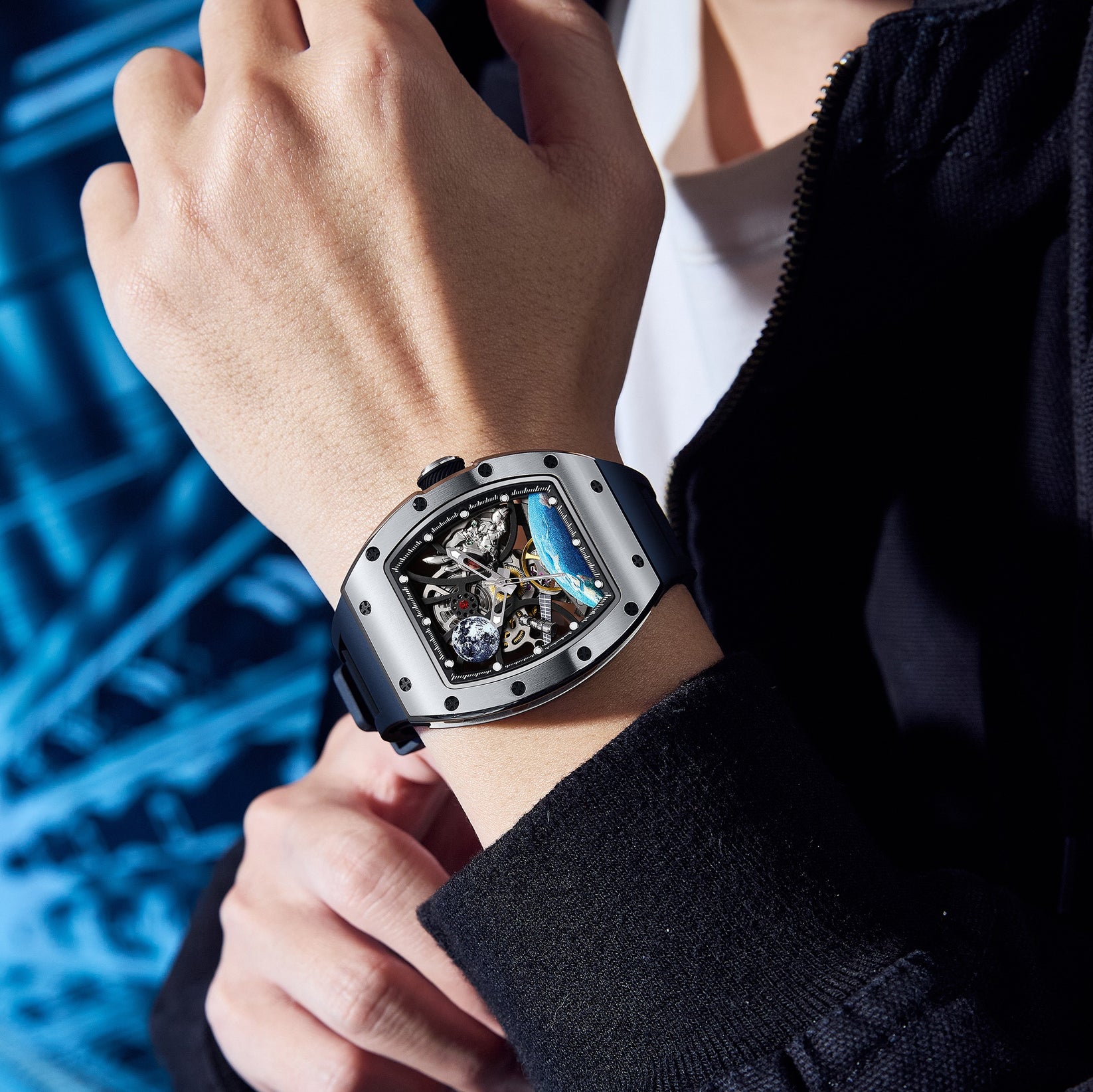 MINBER Automatic Skeleton Watch - Terra Pulse - 9190-14 – MINBER WATCH